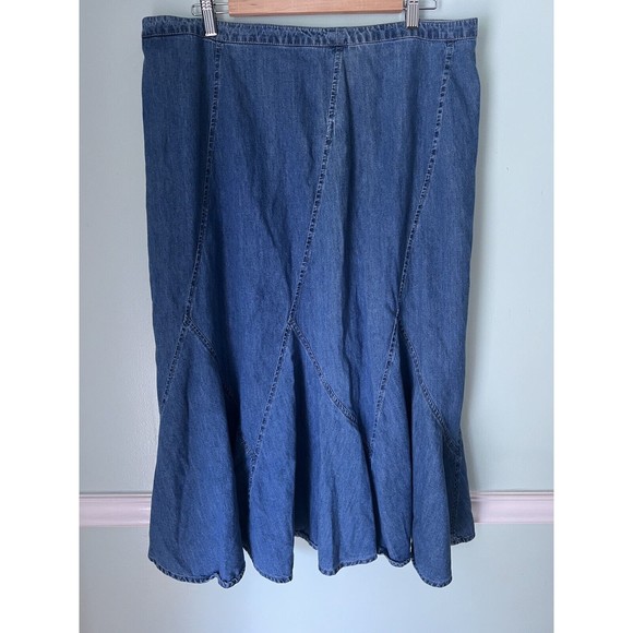 JM Collection | Skirts | Jm Denim Jean Skirt Womens Plus X 18 Blue ...